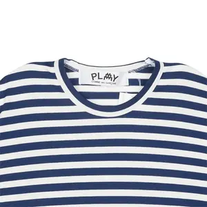 Play Comme Des Garcon Logo-appliqué Striped T-shirt