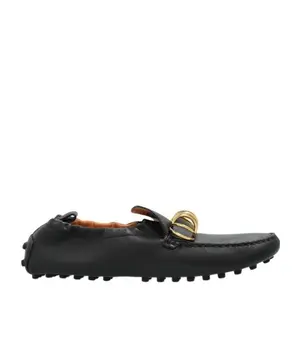 TOD'S Ring Embellished Slip-on Loafers - Black