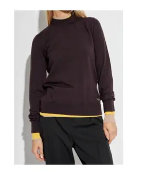 Fendi Logo Jacquard Layered-trim Jumper
