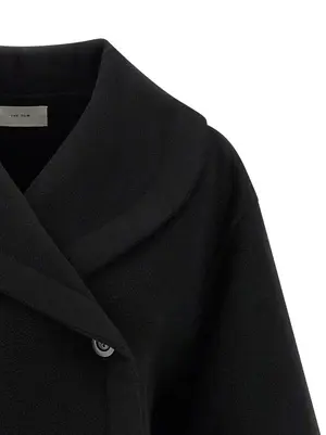 THE ROW Temur Wrap Coat - Black