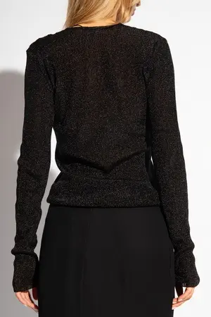 TOTEME Metallic Ribbed-knit Jumper