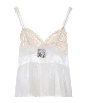 ANIYE BY Noa Lace Bow Detail Top - White