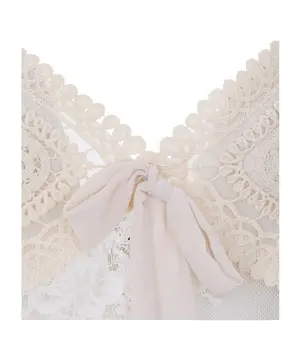 ANIYE BY Noa Lace Bow Detail Top - White