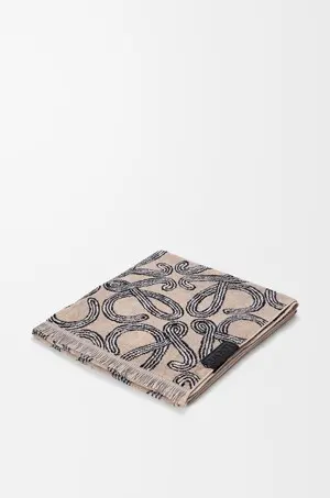 Loewe Anagram Fringed Beach Towel