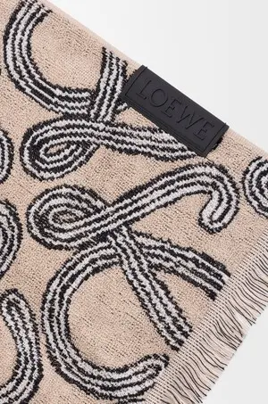 Loewe Anagram Fringed Beach Towel