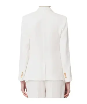 Elisabetta Franchi Single-breasted Jacket With Gold-tone Metal Buttons
