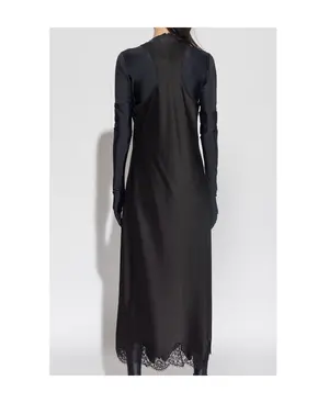 Balenciaga Lace Trimmed Sleeveless Dress