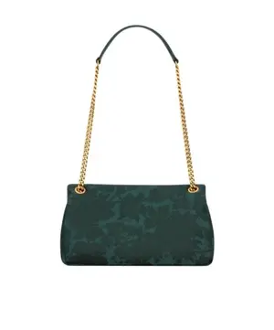 Saint Laurent Calypso Jacquard Small Shoulder Bag - Emerald