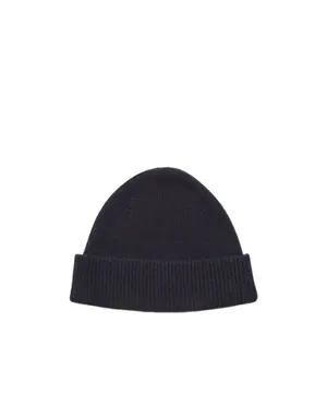 Zegna Turn-up Hem Knitted Beanie - Military Green Multicolored