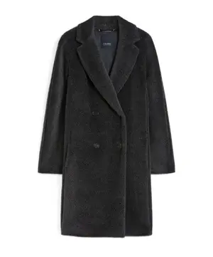 Max Mara Roseto Double Breasted Coat - Medium Gray