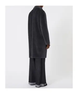 Max Mara Roseto Double Breasted Coat - Medium Gray