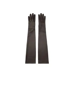 THE ROW Simon Long Gloves - Black