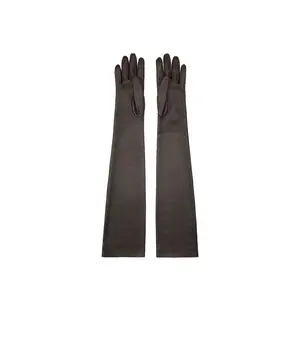 THE ROW Simon Long Gloves - Black