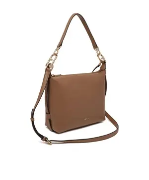 Furla Tonie Zip-up Small Shoulder Bag With Logo Detail - Brown