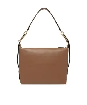 Furla Tonie Zip-up Small Shoulder Bag With Logo Detail - Brown