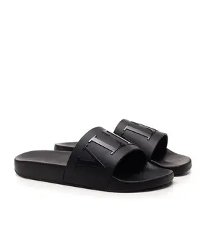 Valentino Garavani Vltn Logo Embossed Slip-on Slides