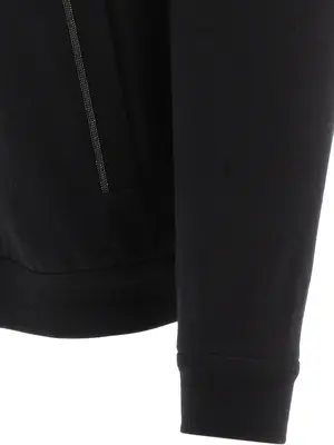 Brunello Cucinelli Zip-up Hooded Sweatshirt - Black