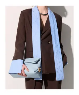 Liu Jo Embellished Scarf Detail Double-breasted Blazer