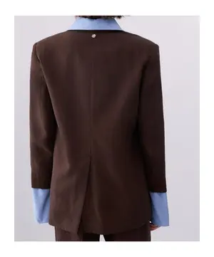 Liu Jo Embellished Scarf Detail Double-breasted Blazer