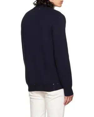 GOLDEN GOOSE Logo Patch Knitted Jumper - Black