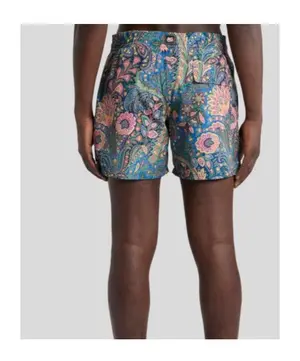 Etro Floral Paisley Swim Shorts - Blue