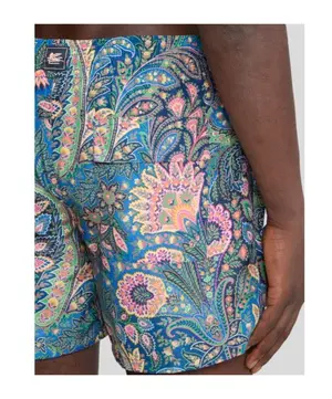 Etro Floral Paisley Swim Shorts - Blue