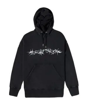 Givenchy Barbed Wire Printed Hoodie - Black