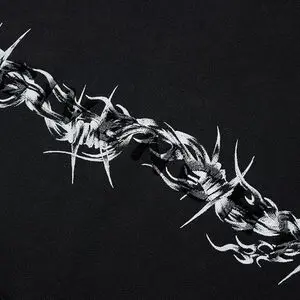 Givenchy Barbed Wire Printed Hoodie - Black