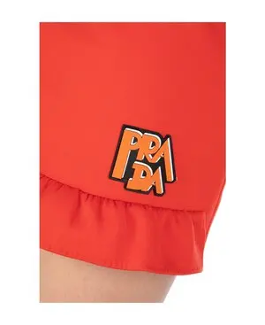 Prada High-waisted Skirt With Belt Detail