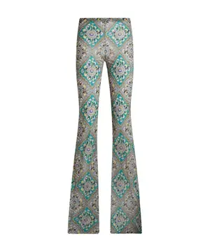 Etro Printed Flared Trousers - Gray