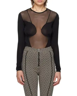 Balmain Mesh Long Sleeve Top