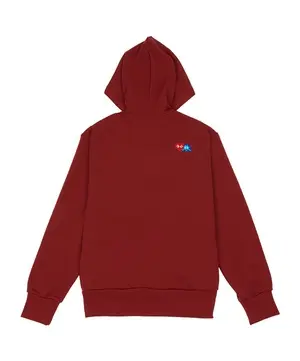 Play Comme Des Garcon X Invader Pixelated Heart Zip-up Hoodie - Red