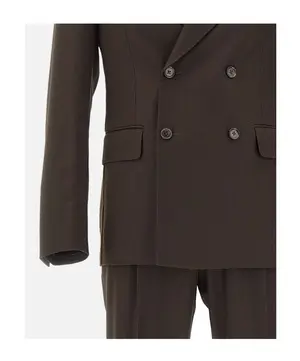 Corneliani Long-sleeved Suit Jacket And Trousers Set - Black