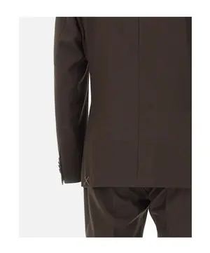 Corneliani Long-sleeved Suit Jacket And Trousers Set - Black