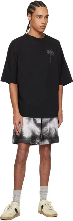 Palm Angels Blueprint Palms Drawstring Track Shorts