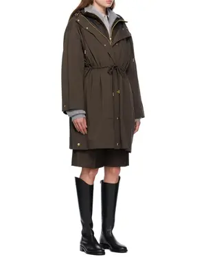 Moncler Zip-up Drawstring Hooded Coat - No