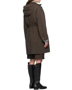 Moncler Zip-up Drawstring Hooded Coat - No