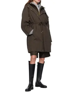 Moncler Zip-up Drawstring Hooded Coat - No
