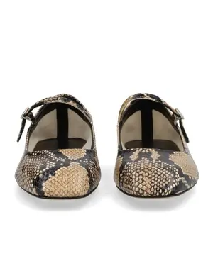 AeydĒ Uma Mary Jane Flats In Snakeskin - Multicolor