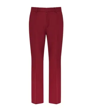 Gucci Embroidered Tailored Trousers - Red