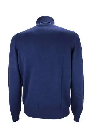GRAN SASSO Wool Turtleneck Pullover - Blue