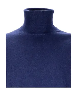GRAN SASSO Wool Turtleneck Pullover - Blue