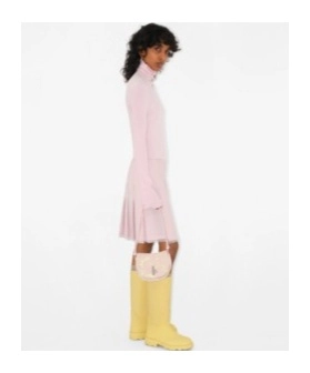 Burberry Ribbed Knit Turtleneck Jumper - Pink