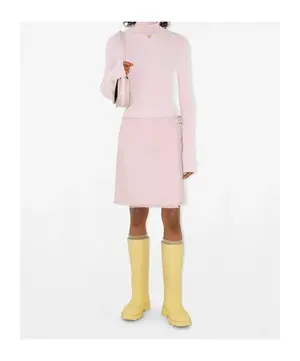 Burberry Ribbed Knit Turtleneck Jumper - Pink