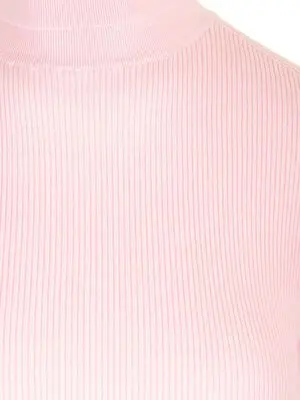 Burberry Ribbed Knit Turtleneck Jumper - Pink
