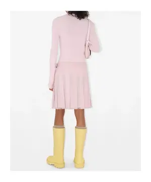 Burberry Ribbed Knit Turtleneck Jumper - Pink