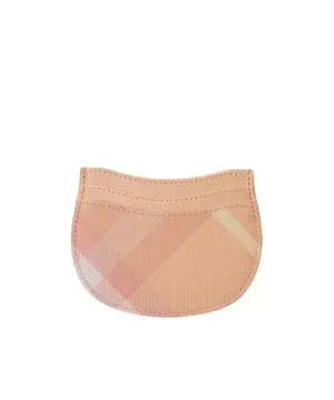 Burberry Rocking Horse Checked Card Holder - Peach