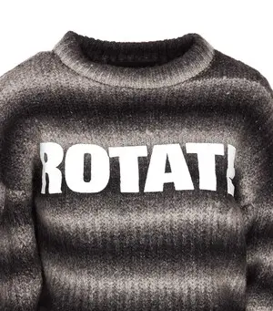 ROTATE BY BIRGER CHRISTENSEN Bubble Sleeve Logo Sweater - Black