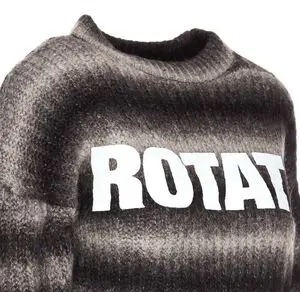 ROTATE BY BIRGER CHRISTENSEN Bubble Sleeve Logo Sweater - Black