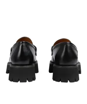 Gucci Horsebit Detailed Loafers With Silver Hardware And Crystal Embellishments